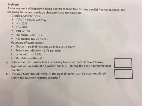 solved problem a new segment of freeway is being built to