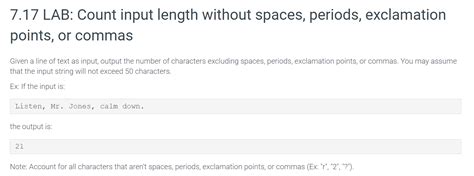 Solved 717 Lab Count Input Length Without Spaces Periods