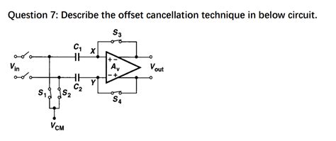 Solved Question 7 Describe The Offset Cancellation