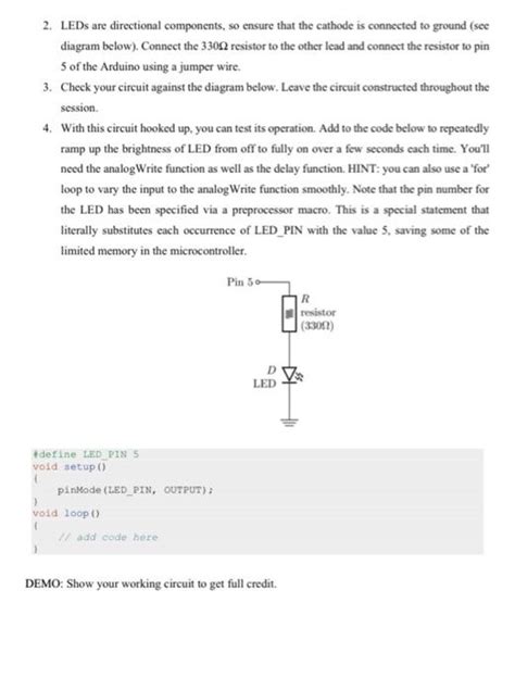 Solved Exercise Vary The Led Brightness Pulse Width Chegg