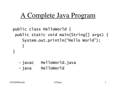 Ppt A Complete Java Program Powerpoint Presentation Free Download