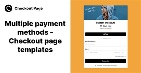 Multiple Payment Methods Checkout Page Templates Checkout Page