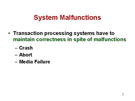 Implementing Atomicity And Durability Chapter 25 1 System