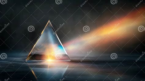 A Stunning Glass Prism Refracting Light Into A Vibrant Spectrum Creating A Captivating Visual