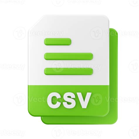 3d File CSV Icon Illustration 22597327 PNG