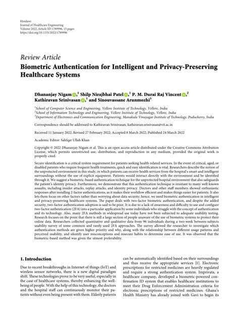 Pdf Biometric Authentication For Intelligent And Privacy Preserving