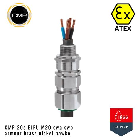 Cable Gland Exproof Cmp 20s E1fu M20 Swa Swb Armour Brass Nickel Hawke Sentra Elektrik