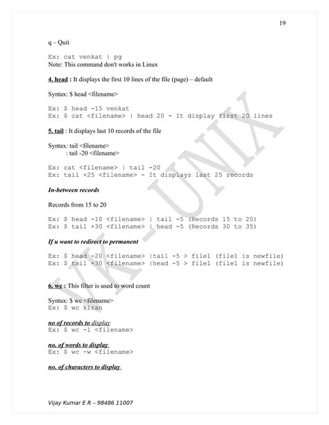 Basic Unix Commands Pdf