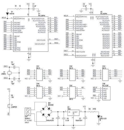Pic16f 28 40 Pin Development Board Electronics Lab