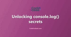 Node Js Console Log Explained Syntax Parameters Practical Examples Codeforgeek