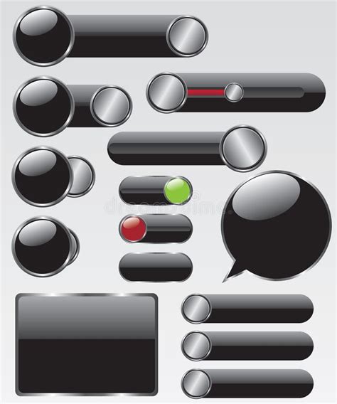 Light Web Ui Elements Design Gray Stock Vector Illustration Of Graphic Control 32808331