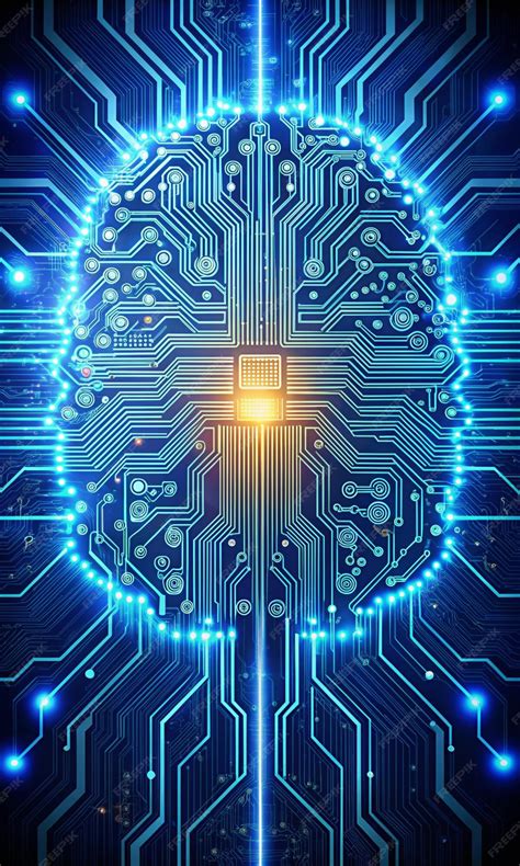Big Data And Artificial Intelligence Concept Machine Learning And Circuit Board Deep Learning