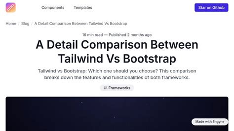 A Detail Comparison Between Tailwind Vs Bootstrap Magic Ui