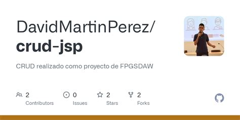 GitHub DavidMartinPerez Crud Jsp CRUD Realizado Como Proyecto De FPGSDAW