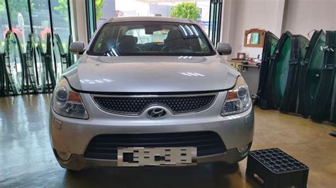 베라크루즈 전면유리 교환 복원시공 및 레이노 열차단 썬팅시공창원차유리 마산차유리 진해차유리열차단 썬팅필름국내 수입 전차종 자동차유리 돌빵 스톤칩 복원 용접 수리 교환