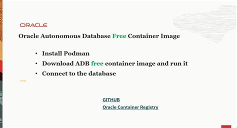 Kumar Rajamani On Linkedin Oracle Autonomousdatabase Free Container
