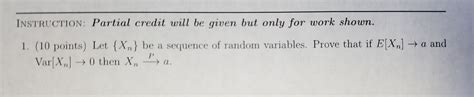 solved let {xn} be a sequence of random variables prove