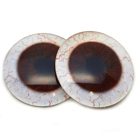 Dark Brown Human Inspired Glass Eyes With Whites