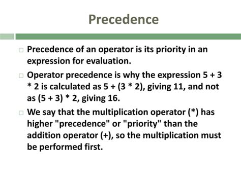 Type Conversion Precedence Associativity In C Programming Ppt