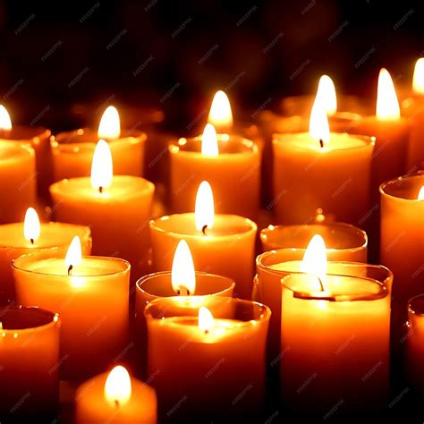 Premium Ai Image Close Up Photo Of A Candlelight Being Ignited Using