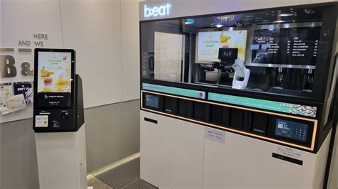 로봇 바리스타의 커피 제조 비트카페 Youtube