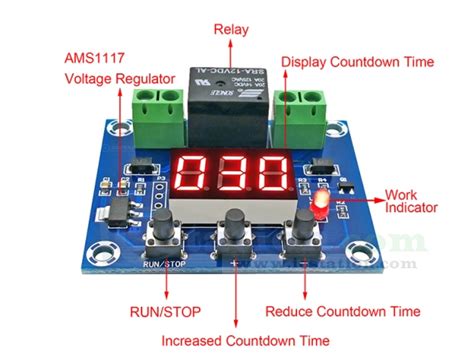 Dc 12v Digital Timing Switch 1 999 Minutes Countdown Timer Module