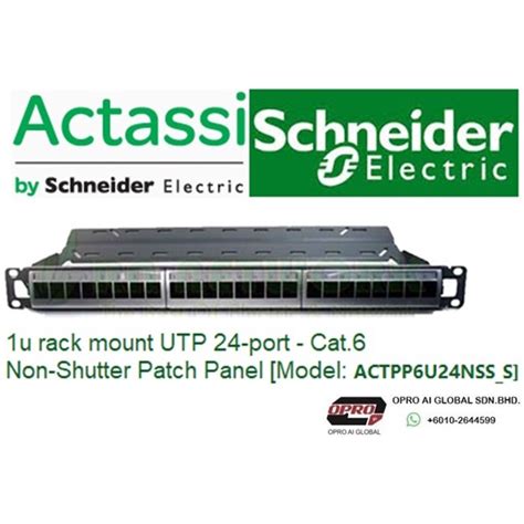 Schneider Actassi Ori Utp Cat 6 Patch Panel 1u 24 Ports Shopee Malaysia