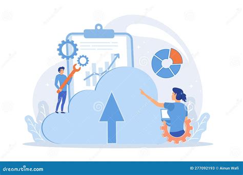 Developer Working On Laptop With Cloud Data Computing Applications Developing Cloud System