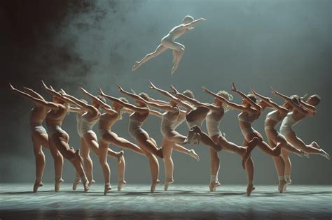 Gymnasts Performing Routines Premium Ai Generated Image