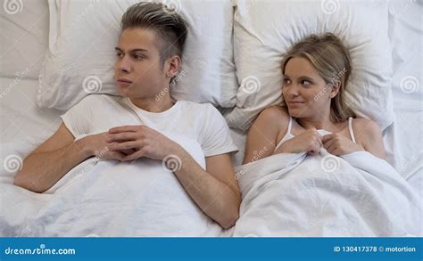 Insecure Young Man Feeling Scared Before First Sex With Girlfriend