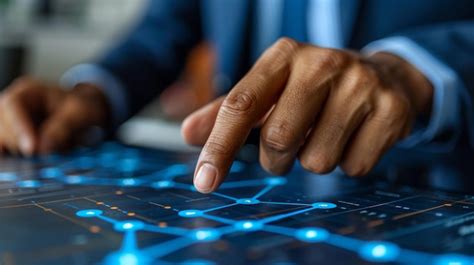 Premium Photo In The Background Is A Businessman Automating Business Processes And Workflows