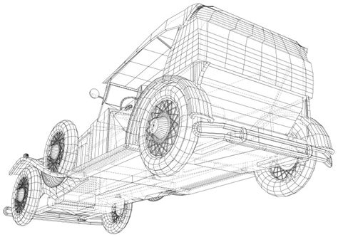 Retro Car Vintage Wire Royalty Free Vector Image