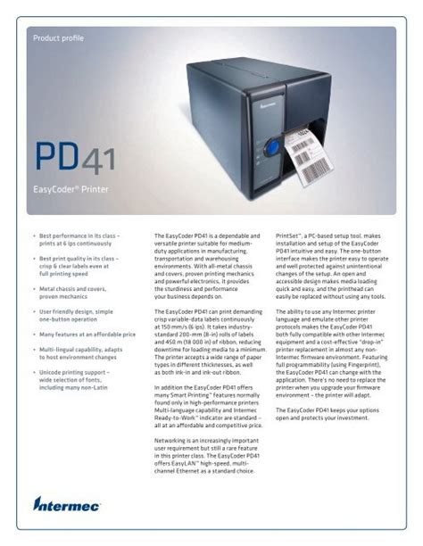 Intermec Easycoder Pd41