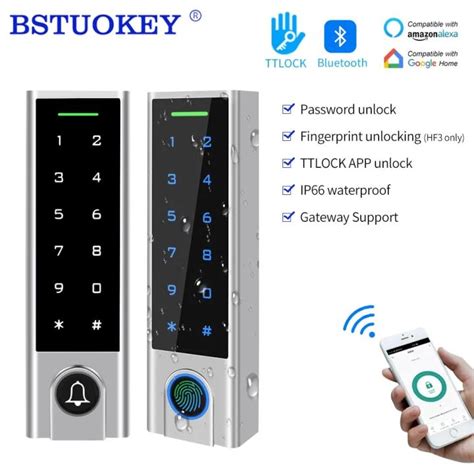 IP66 Waterproof Bluetooth Ttlock App Remote Control Door Access Control System 13 56Mhz Card