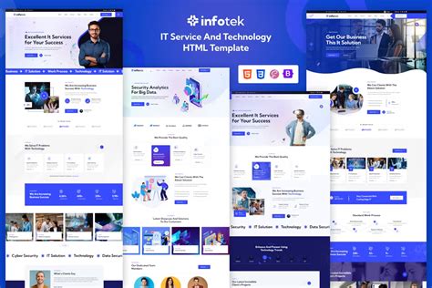 5944 高级it服务与技术html电脑模板 Infotek It Service And Technology Html Template 果觅网（gooodme）