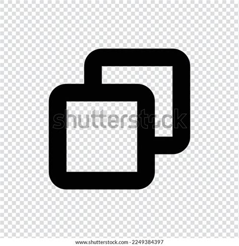 Copy Duplicate Outline Icon Transparent Background Stock Vector Royalty Free 2249384397
