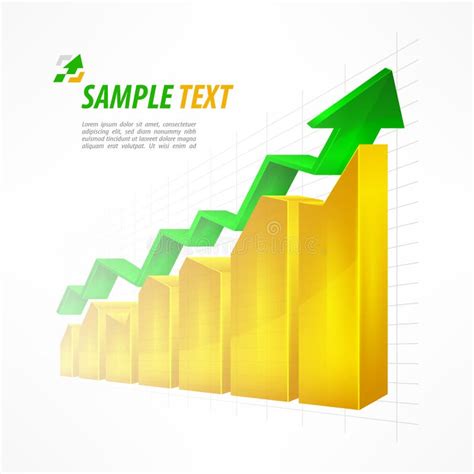 Chart With Arrow Text On White Stock Vector Illustration Of Diagram Chart