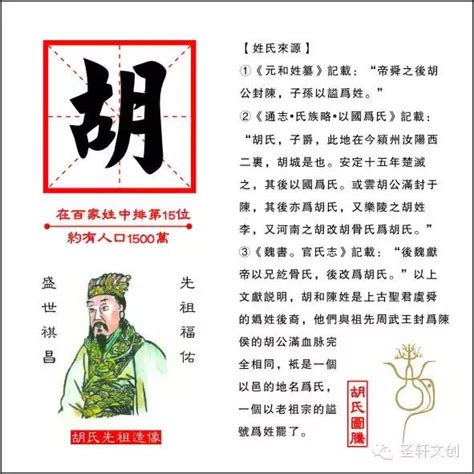中華姓氏 百家姓丨胡姓 姓氏來源 家風家訓 胡氏宗親會紀念品 每日頭條