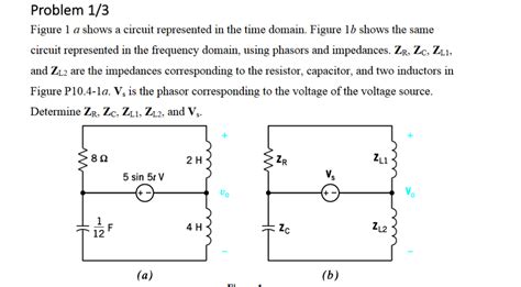 Solved Figure A Shows A Circuit Represented In The Time Chegg Com