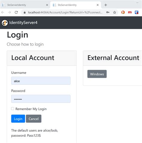 Supporting Both Local And Windows Authentication In Aspnet Core Mvc