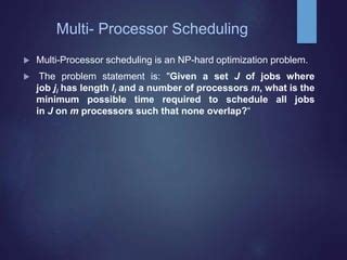 Multi Processor Scheduling PPTX