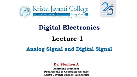 Digital Electronics Lecture 1 Digital And Analog Signal Youtube