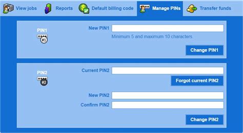 Manage User PINs In User Dashboard