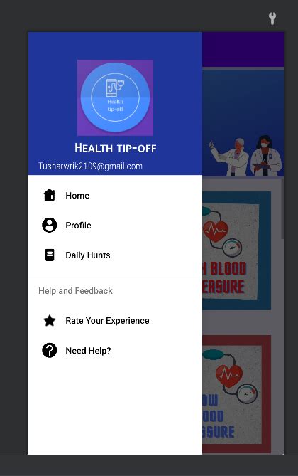 Github Tushartegwani Health Tip Off Android Application Android Application Using Web