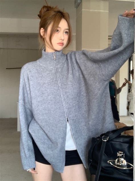 Yahooオークション ニット セーター コート ゆったり カーディガン