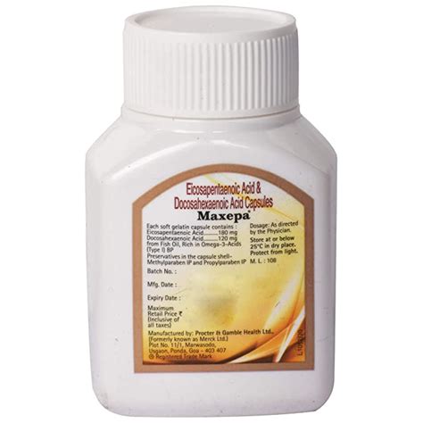Maxepa Soft Gelatin Capsule Buy Bottle Of 30 Capsules At Best Price In