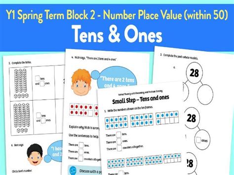 Tens And Ones Activities Y1 Spring Term Block 2 Number Place Value Within 50 Teaching