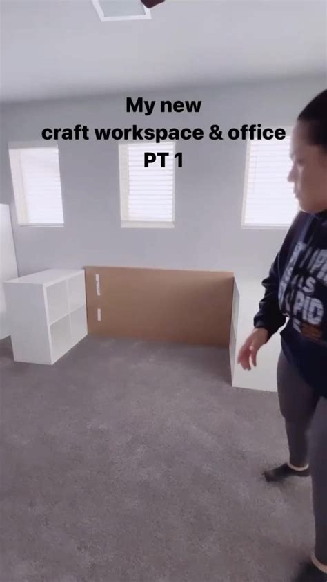 Ikea Work Table Hack Using Kallax Cube Storage New Craft Room Setup With Ikea Kallax Storage