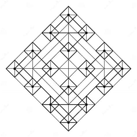 Square Graph Sacred Geometry Vector Design Elements Stock Vector