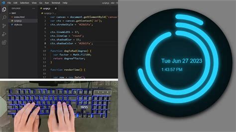 Asmr Programming Canvas Animated Clock Using Html Css And Javascript